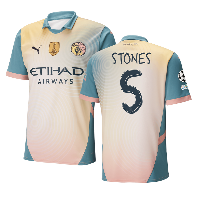 Manchester City 'Definitely City' Jersey 2024/25 With STONES 5 printing ...