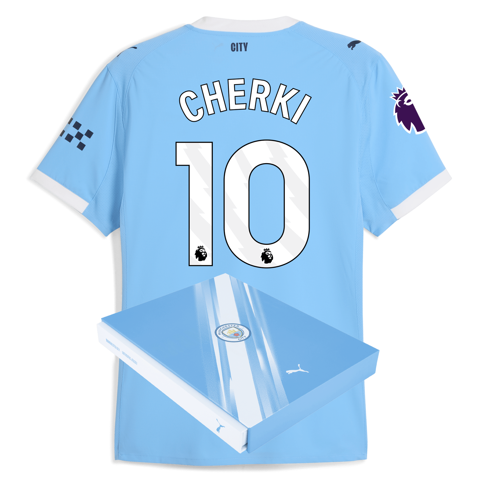 Manchester City Home Authentic Jersey 2025/26 With CHERKI 10 Printing ...