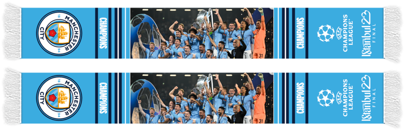 Manchester City UCL Champions Player Scarf | Official Man City Store