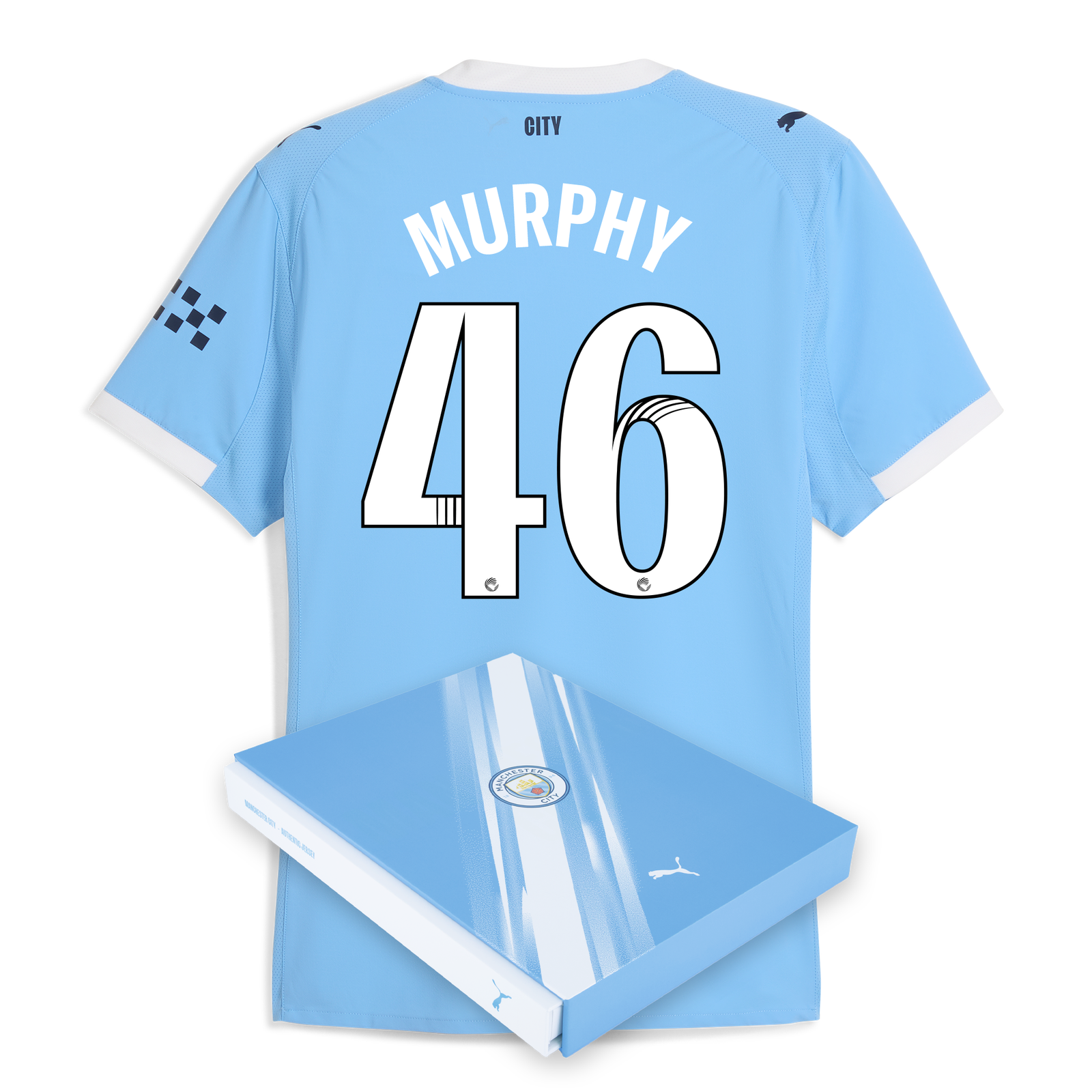 Manchester City Home Authentic Jersey 2025/26 With MURPHY 46 Printing ...