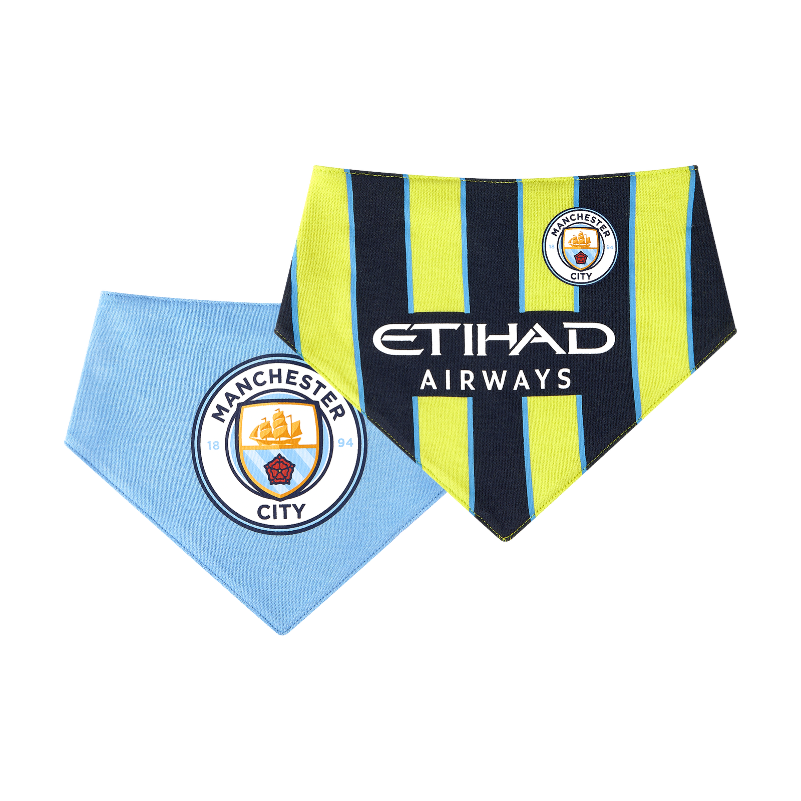 Manchester City 24/25 Baby Bibs 2 Pack | Official Man City Store