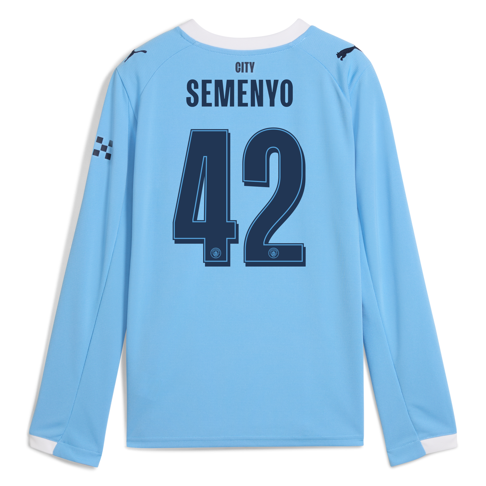 Camiseta local de manga larga para niños del Manchester City 2025/26 ...