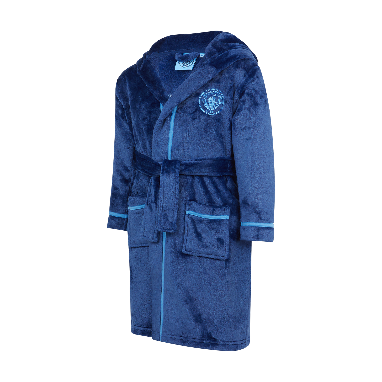 Kids' Manchester City Slogan Embroidered Robe | Official Man City Store