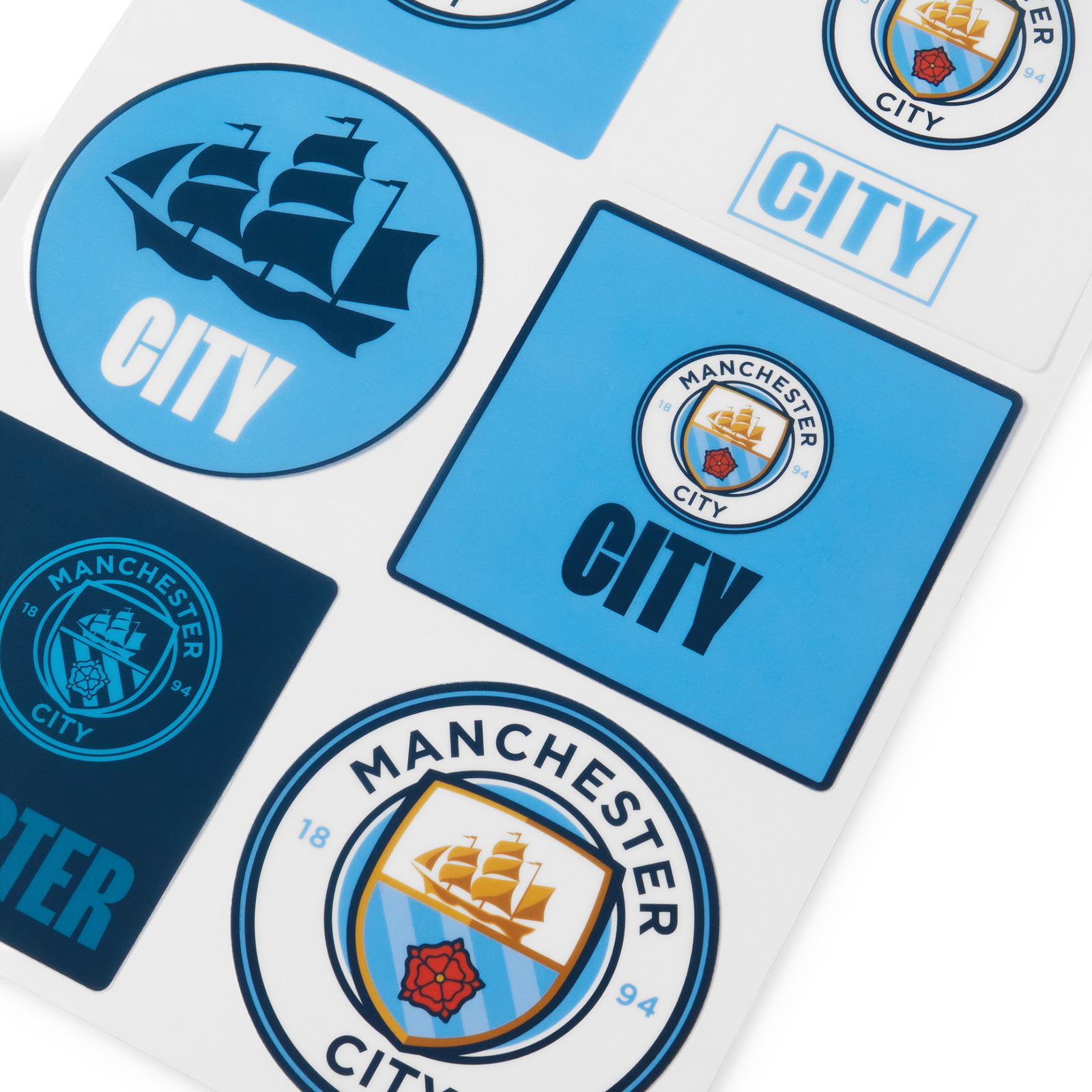 Manchester City Car Sticker 6 Pack | Official Man City Store