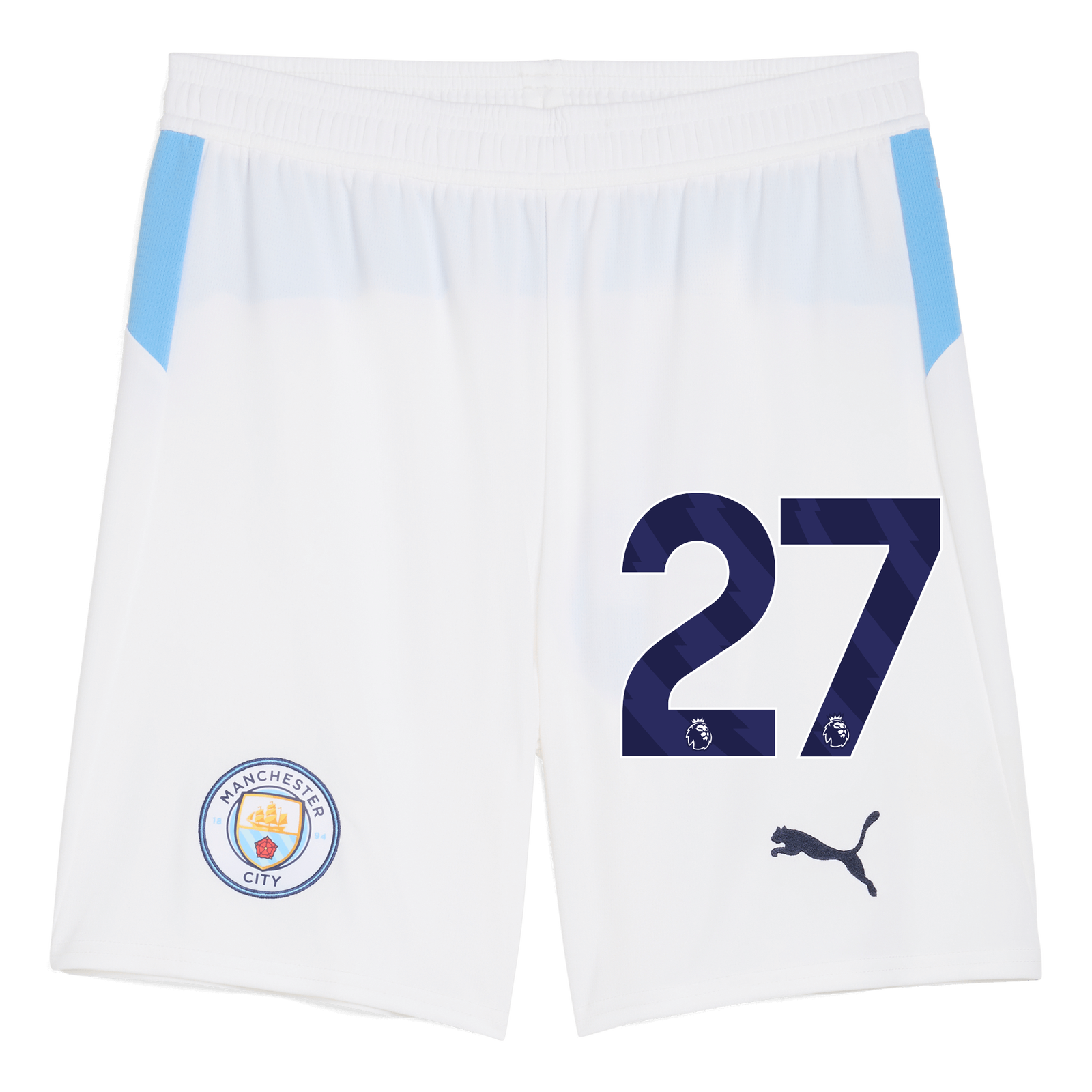 Manchester City Football Shorts 2025/26 with #27 | Official Man City Store