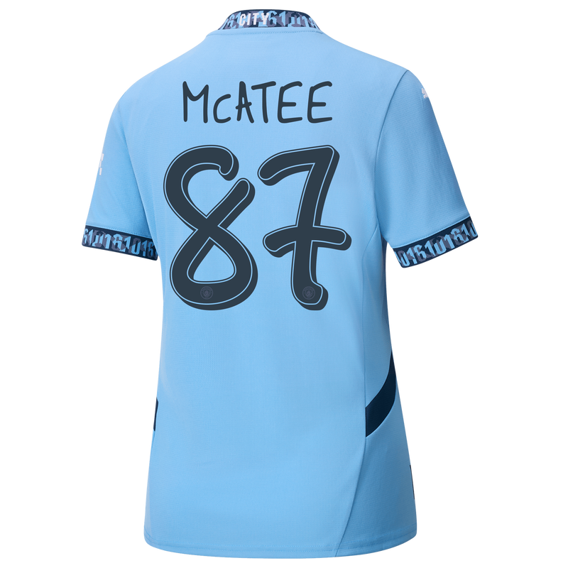 Women's Manchester City Home Jersey 2024/25 With McATEE 87 Printing ...