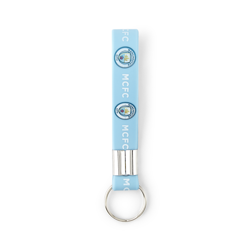 Manchester City Silicone Crest Keyring Official Man City Store