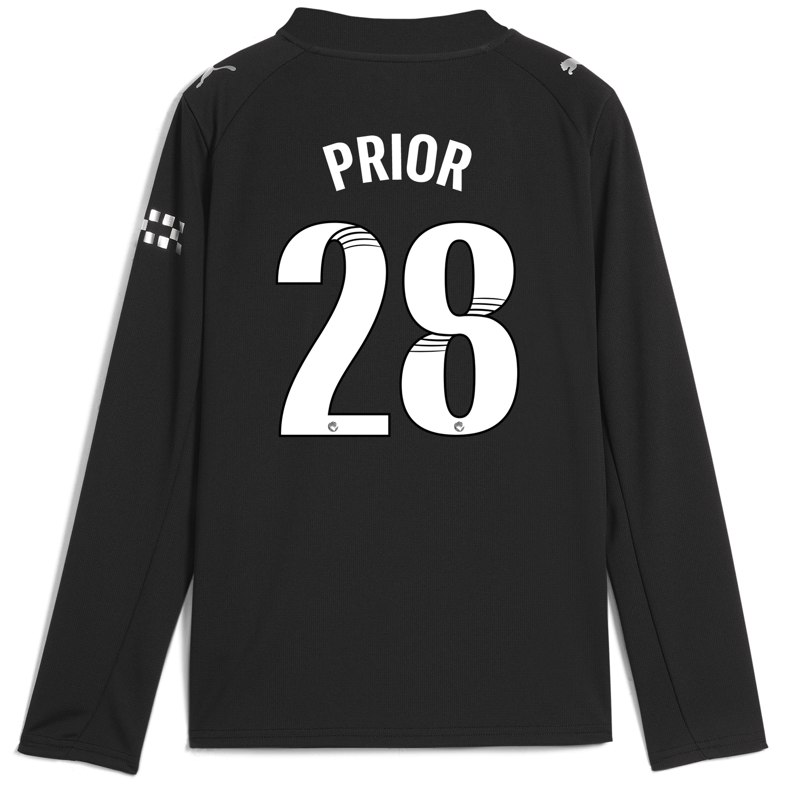 Kids' Manchester City Away Jersey 2025/26 Long Sleeve With PRIOR 28 ...