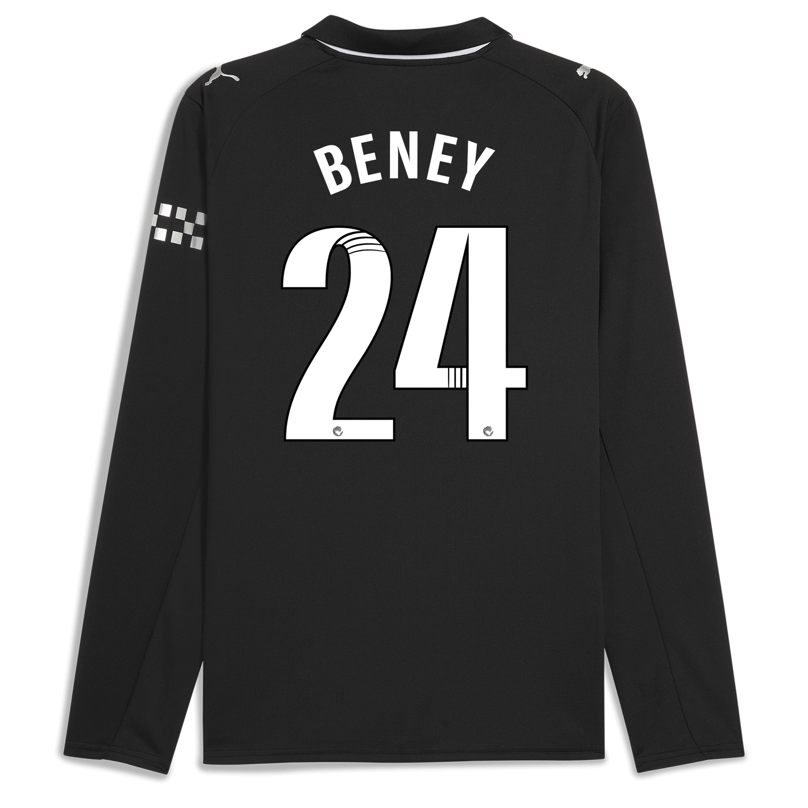 Manchester City Away Jersey 2025/26 Long Sleeve With BENEY 24 Printing ...