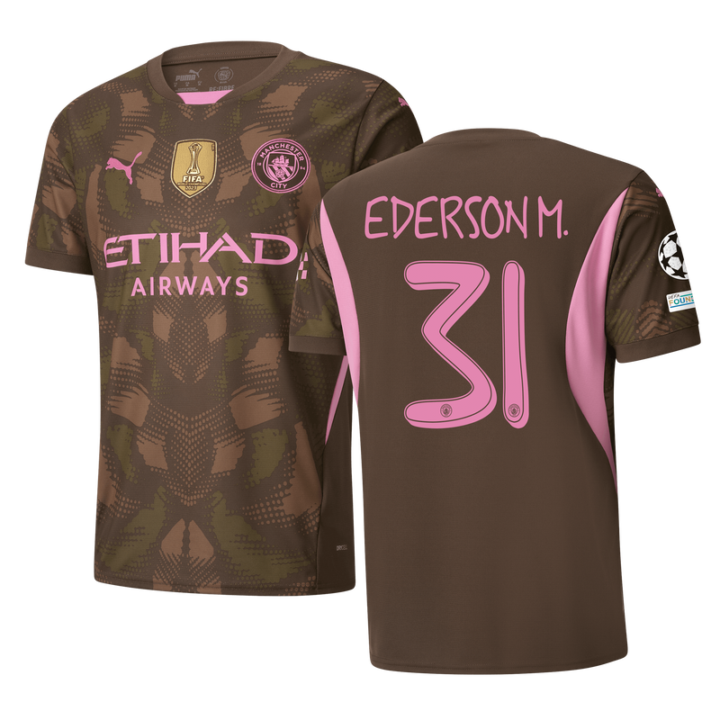 Manchester City Goalkeeper Jersey 2024/25 With EDERSON M. 31 Printing ...