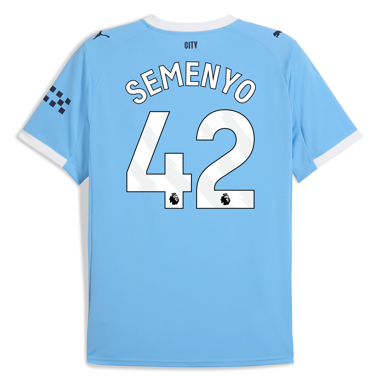 Camiseta local del Manchester City 2025/26 con estampado SEMENYO 42 ...