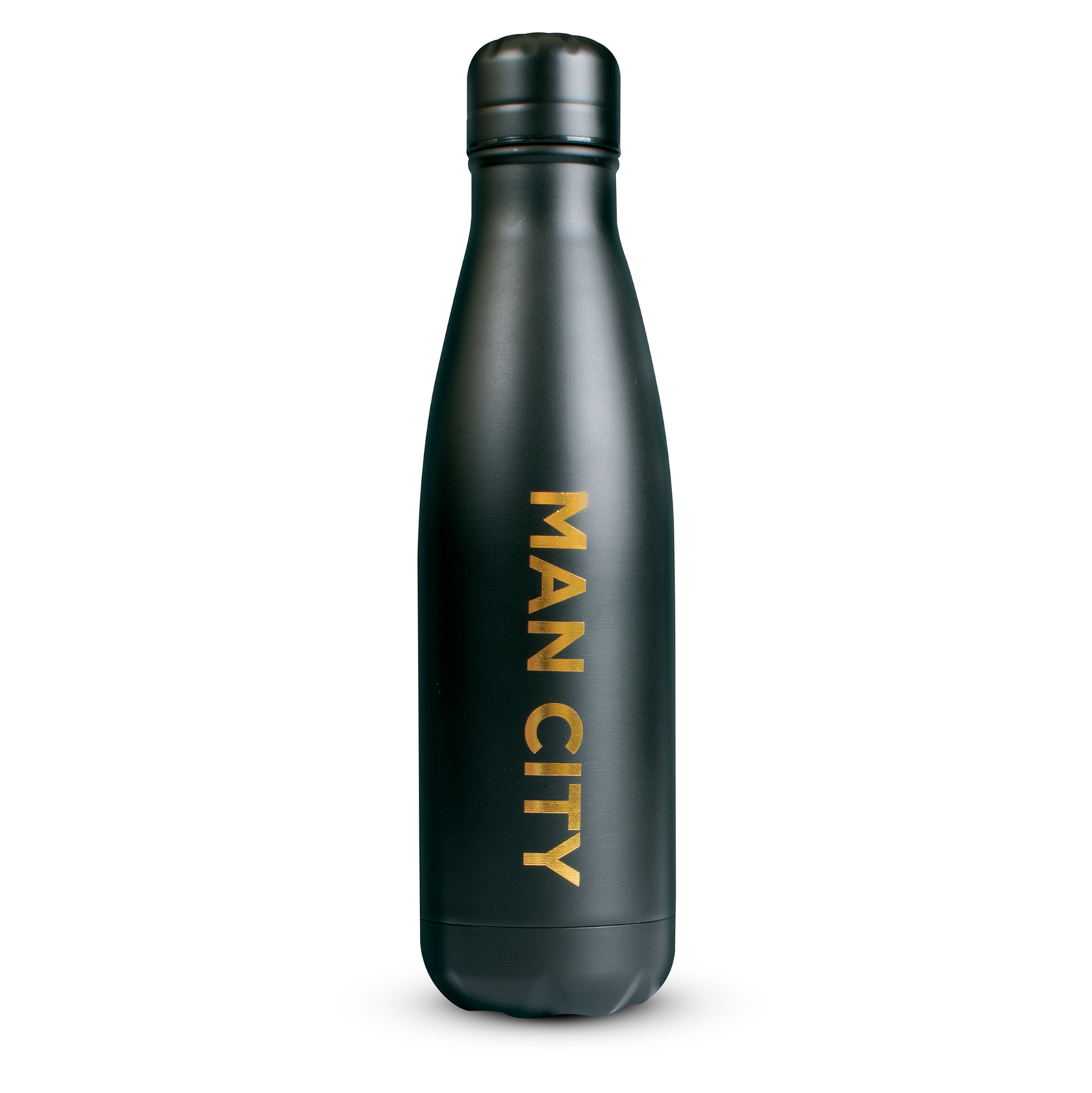 Botella De Acero Inoxidable Negro Del Manchester City Official Man
