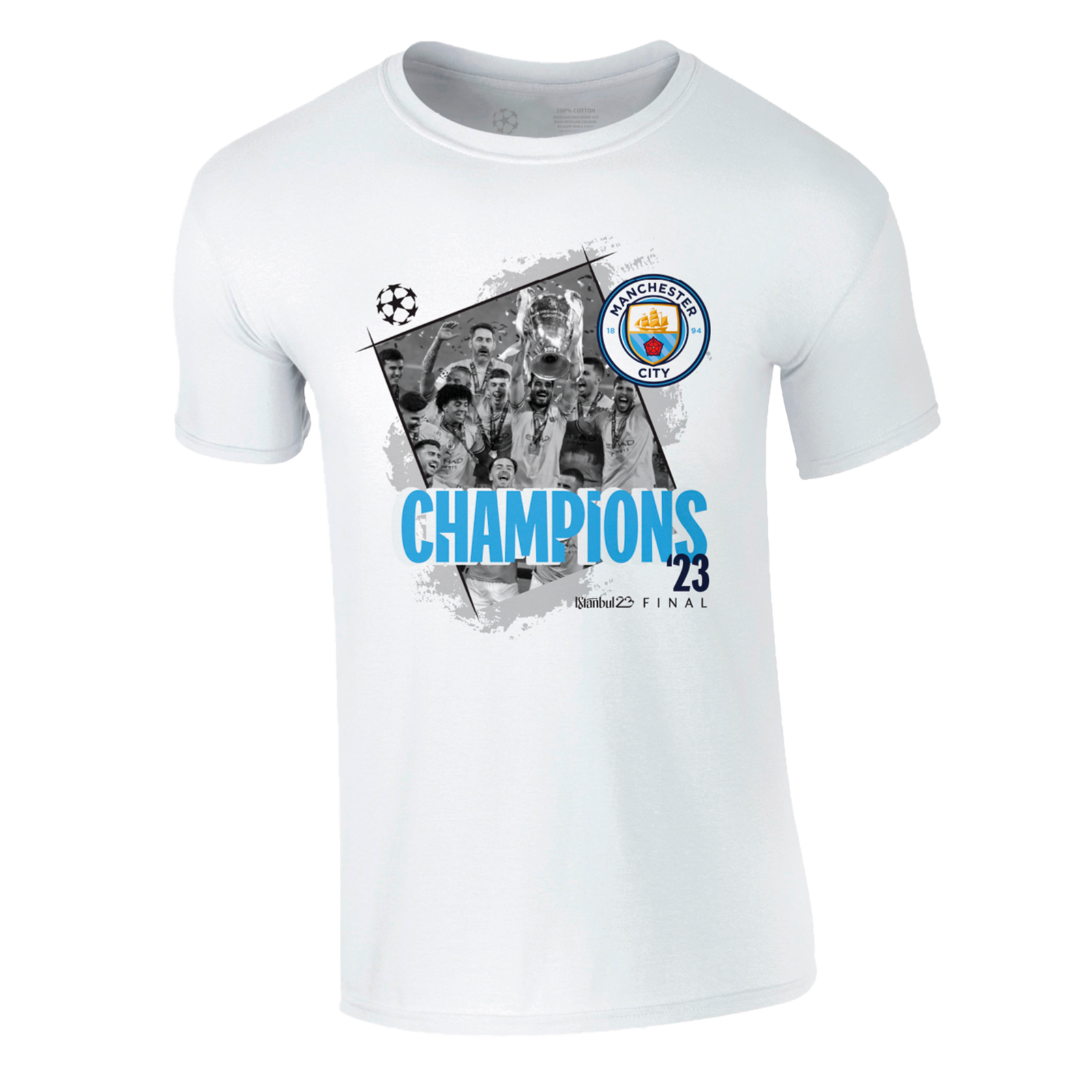 Manchester City Ucl Champions Player Tee Official Man City Store