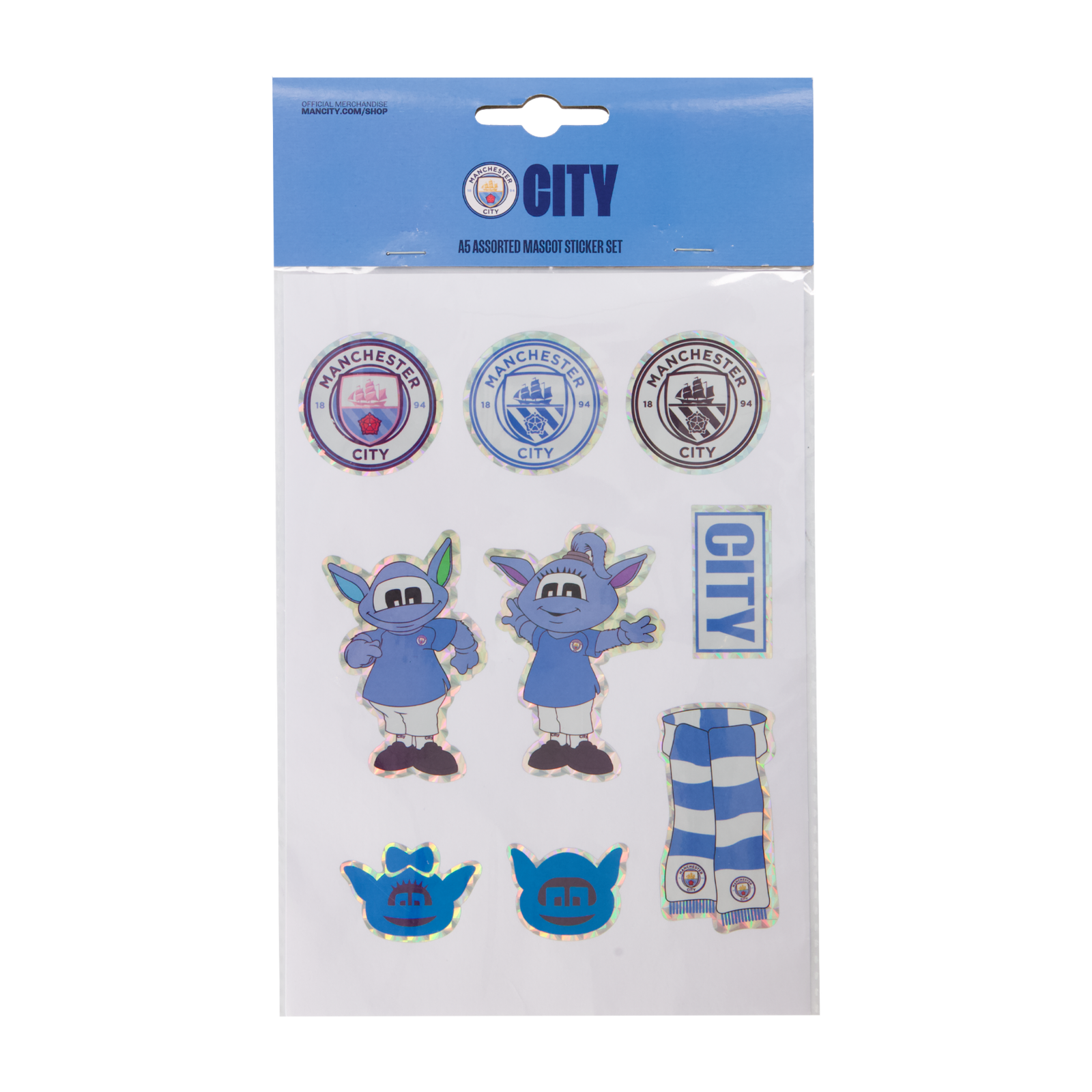 Manchester City Mascot Sticker Pack | Official Man City Store