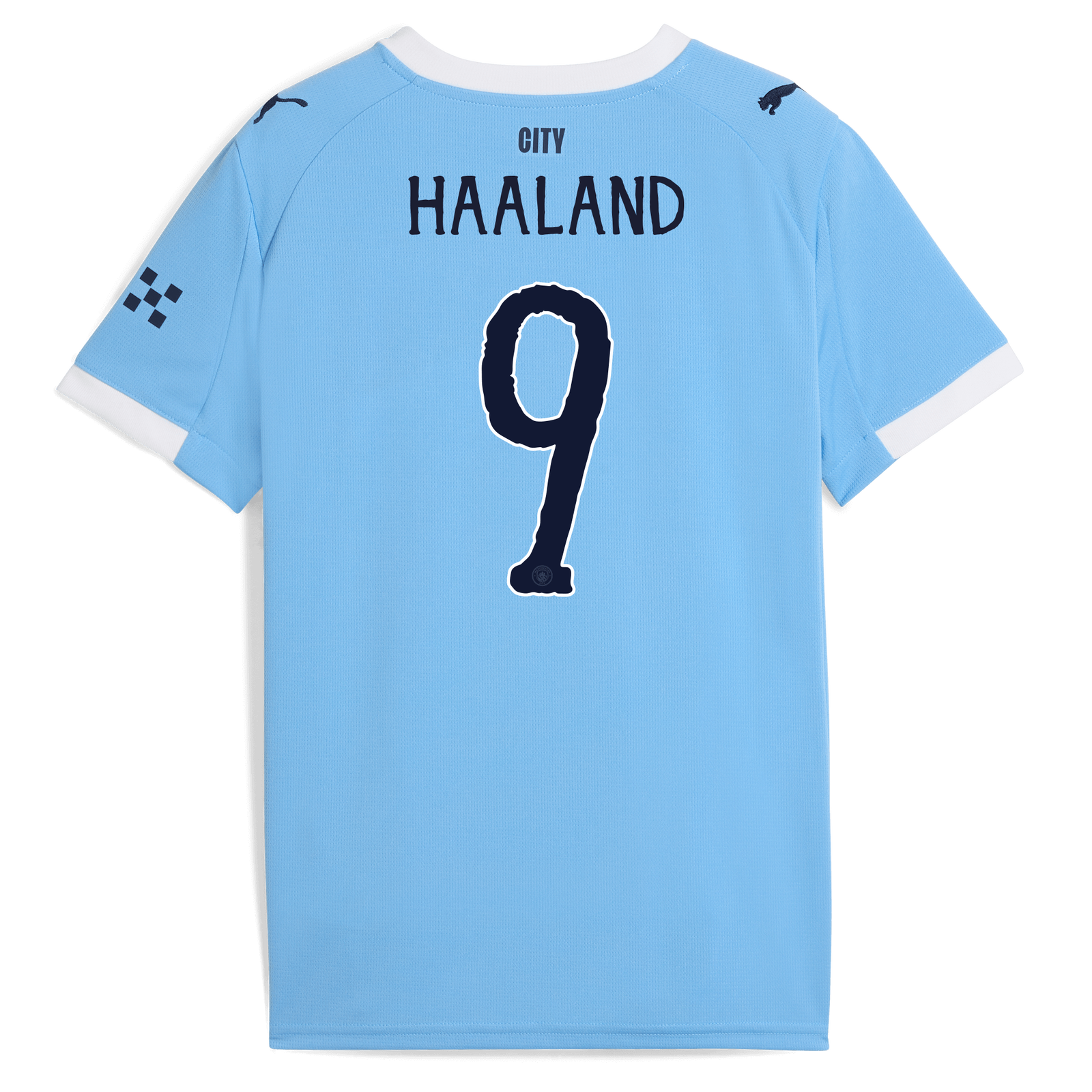 Kids' Manchester City Home Jersey 2025/26 With HAALAND 9 Printing ...