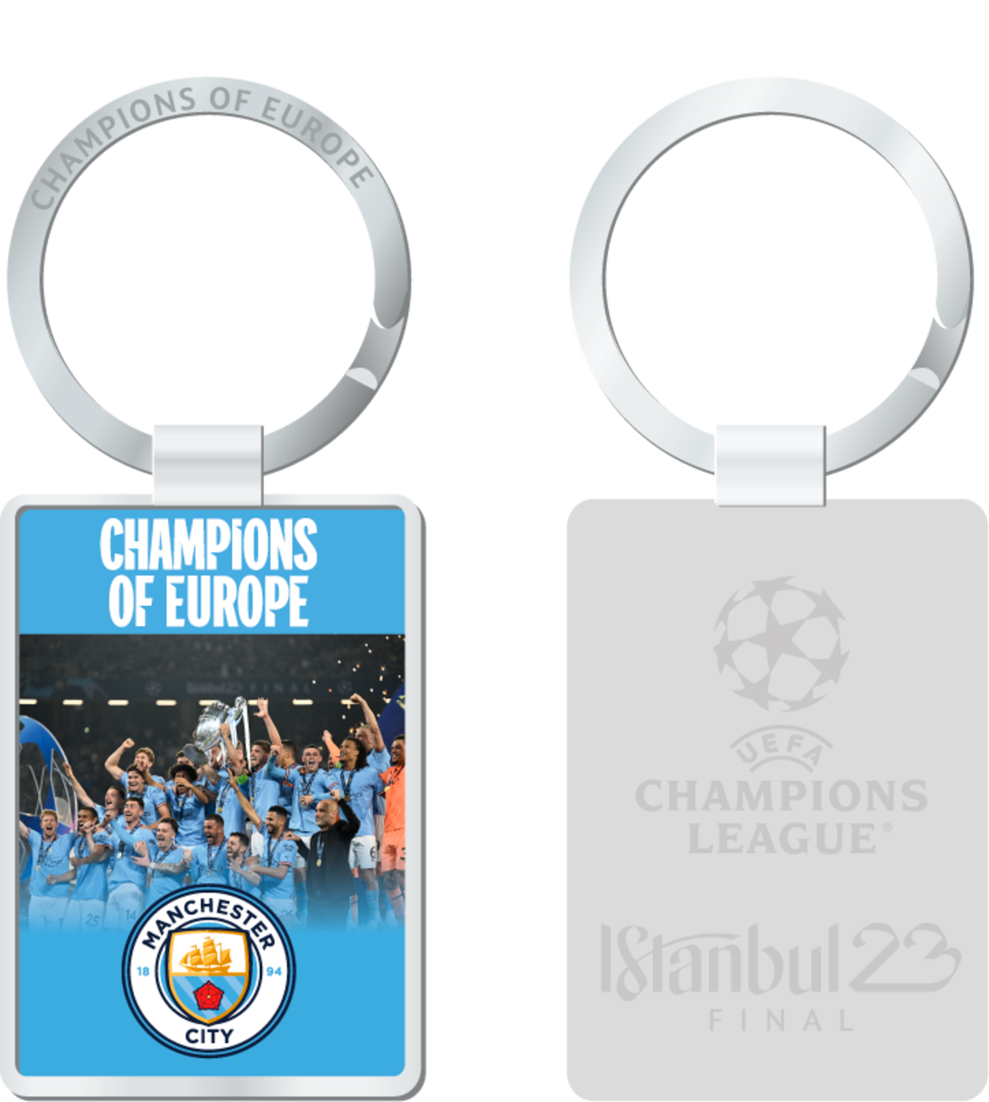 Manchester City Ucl Champions Player Keyring Official Man City Store