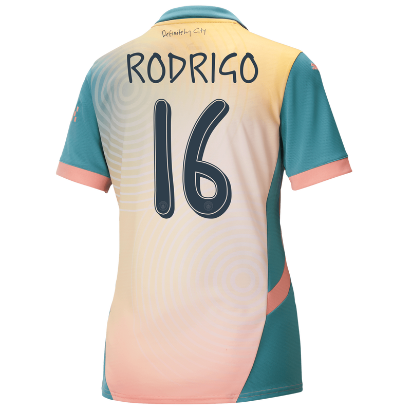 Women's Manchester City 'Definitely City' Jersey 2024/25 With RODRIGO ...