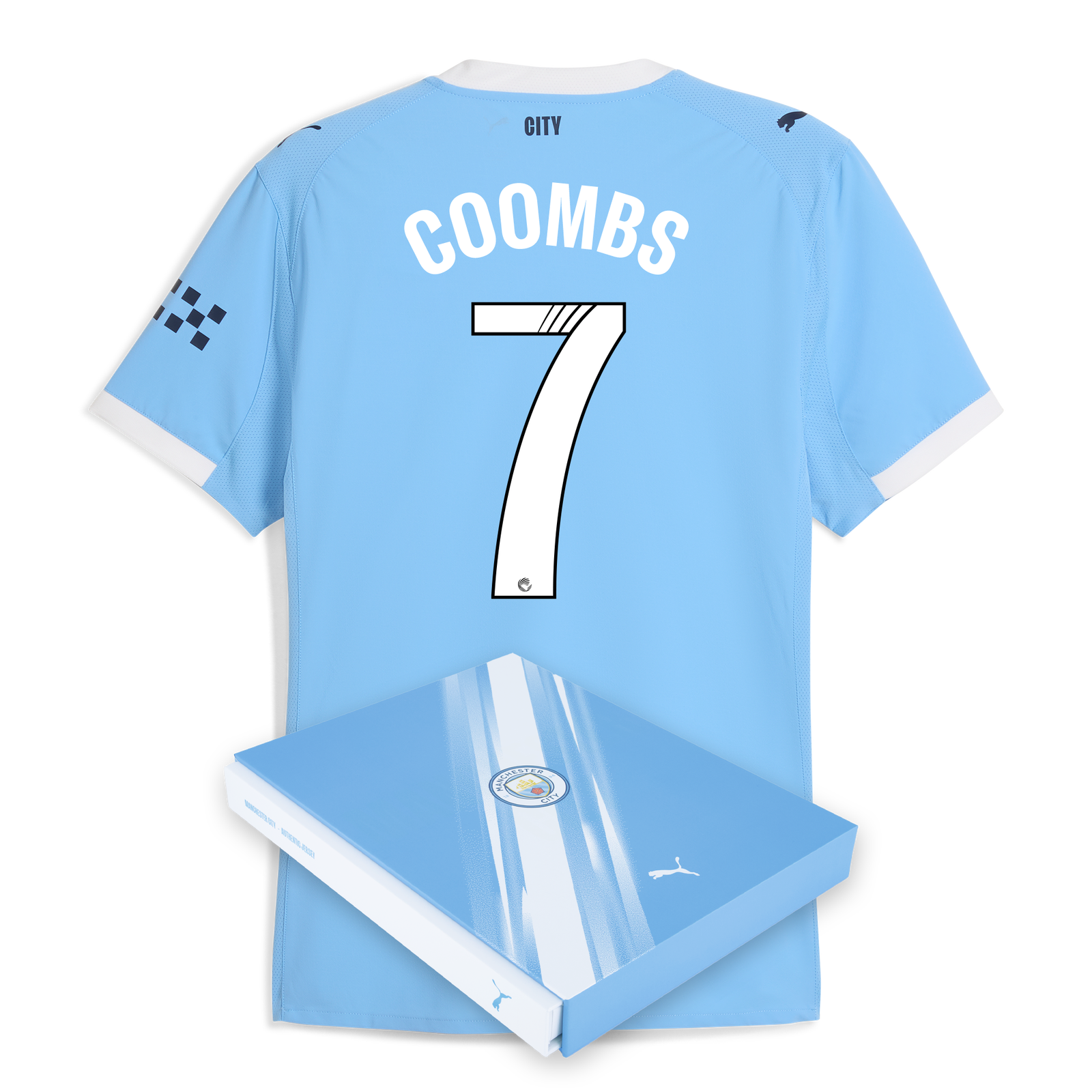 Maillot domicile authentique Manchester City 2025/26 avec impression ...