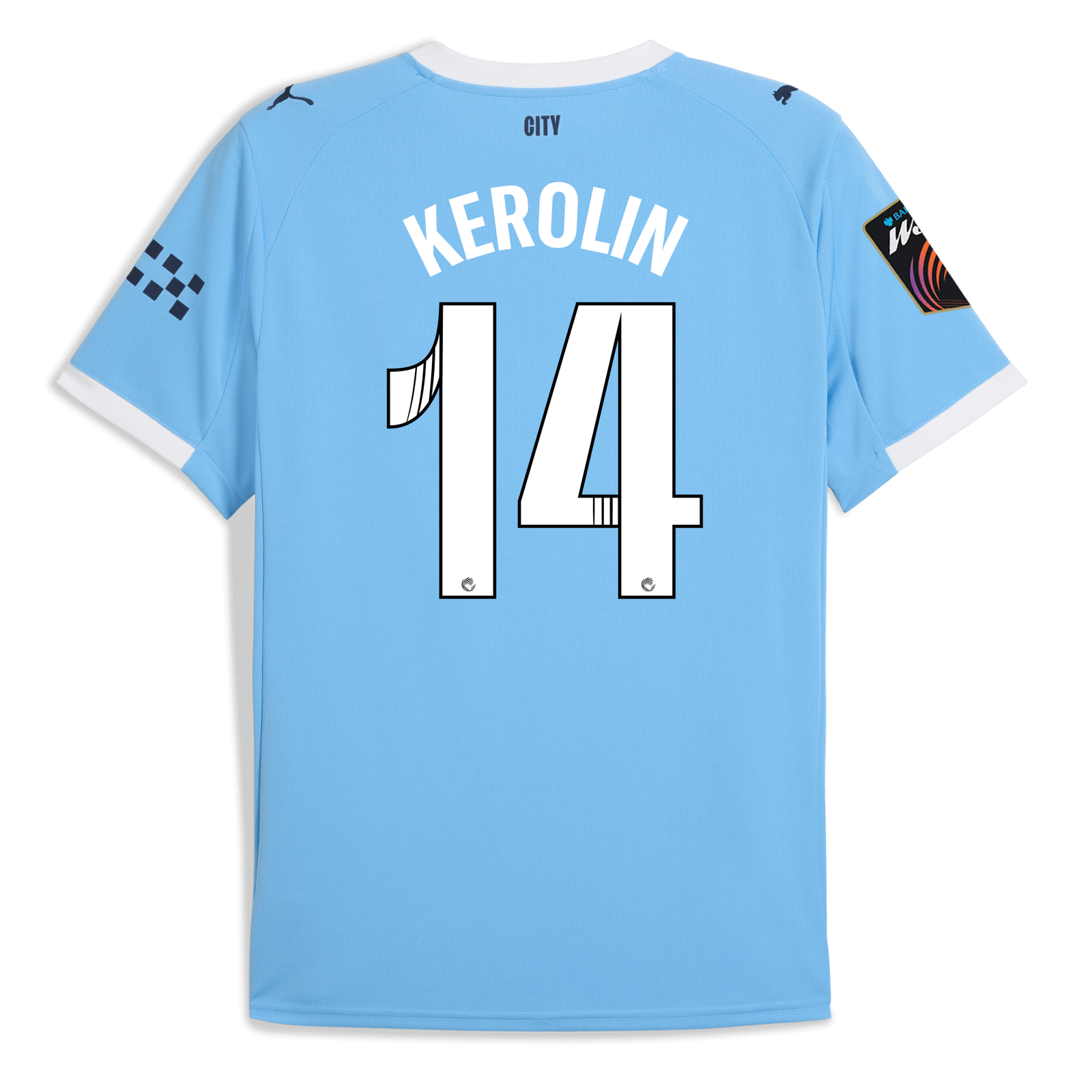 Manchester City Home Jersey 2025/26 With KEROLIN 14 Printing | Official ...