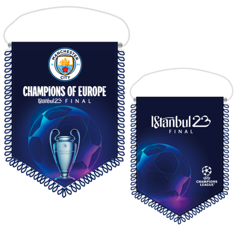 Manchester City UCL Champions Pennant | Official Man City Store