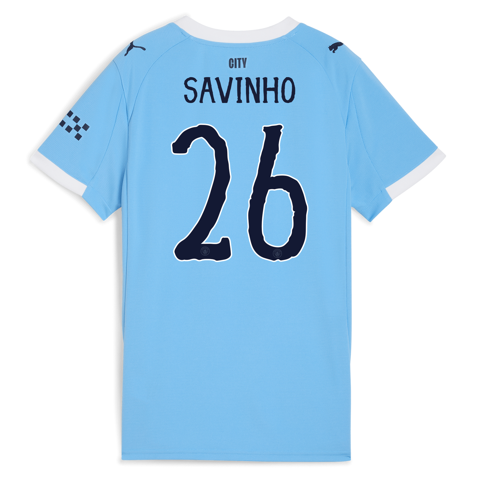 Women's Manchester City Home Jersey 2025/26 With SAVINHO 26 Printing ...