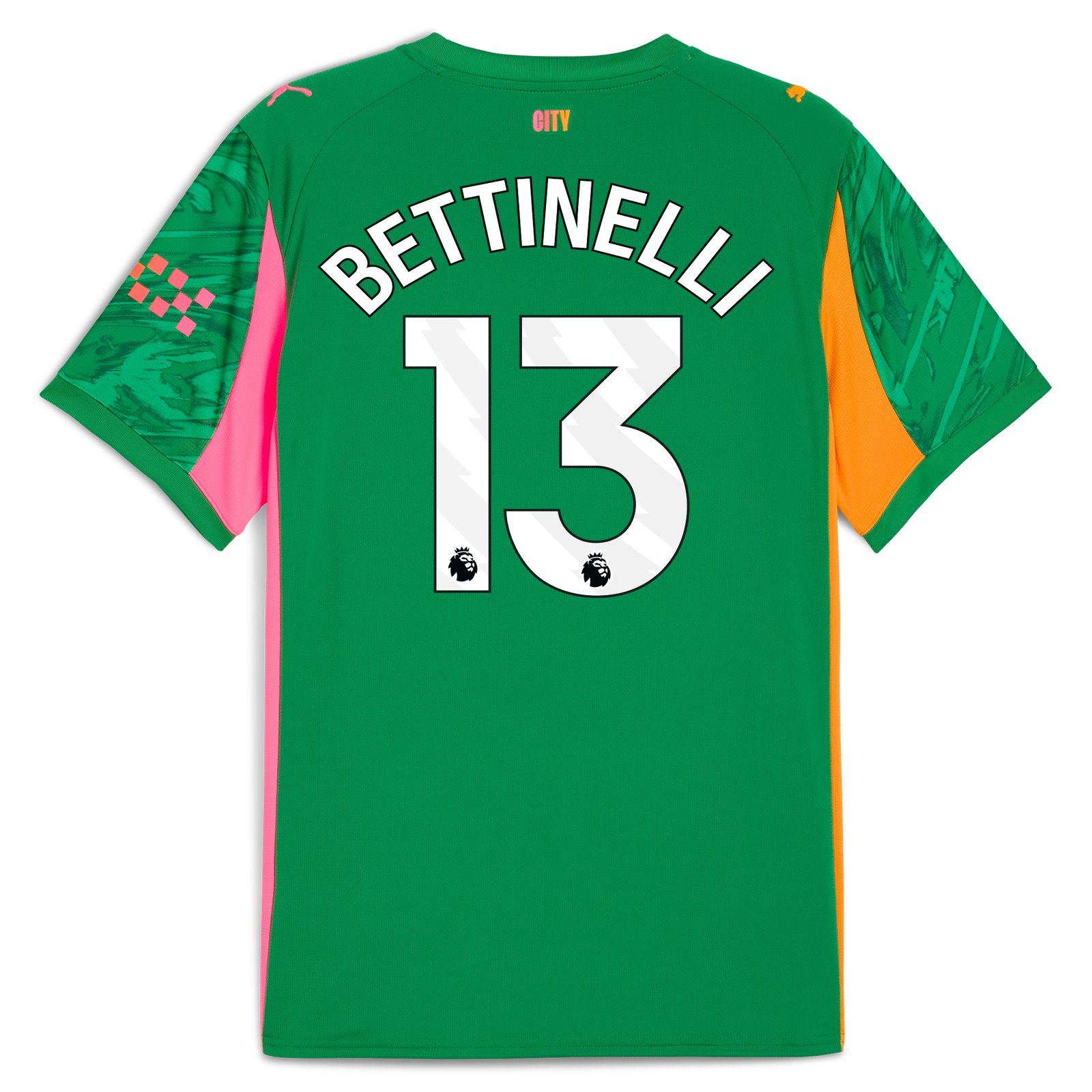 Kids' Manchester City Goalkeeper Jersey 2025/26 With BETTINELLI 13 ...