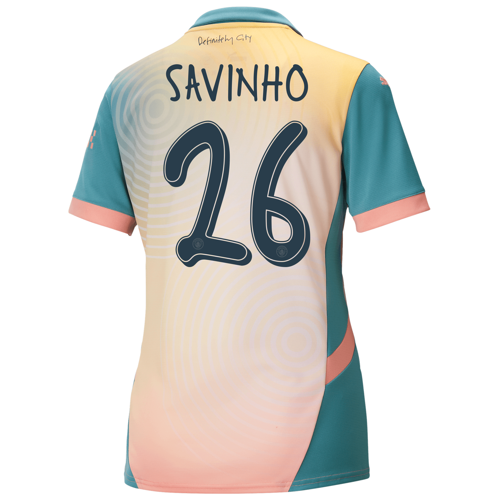 Women's Manchester City 'Definitely City' Jersey 2024/25 With SAVINHO ...