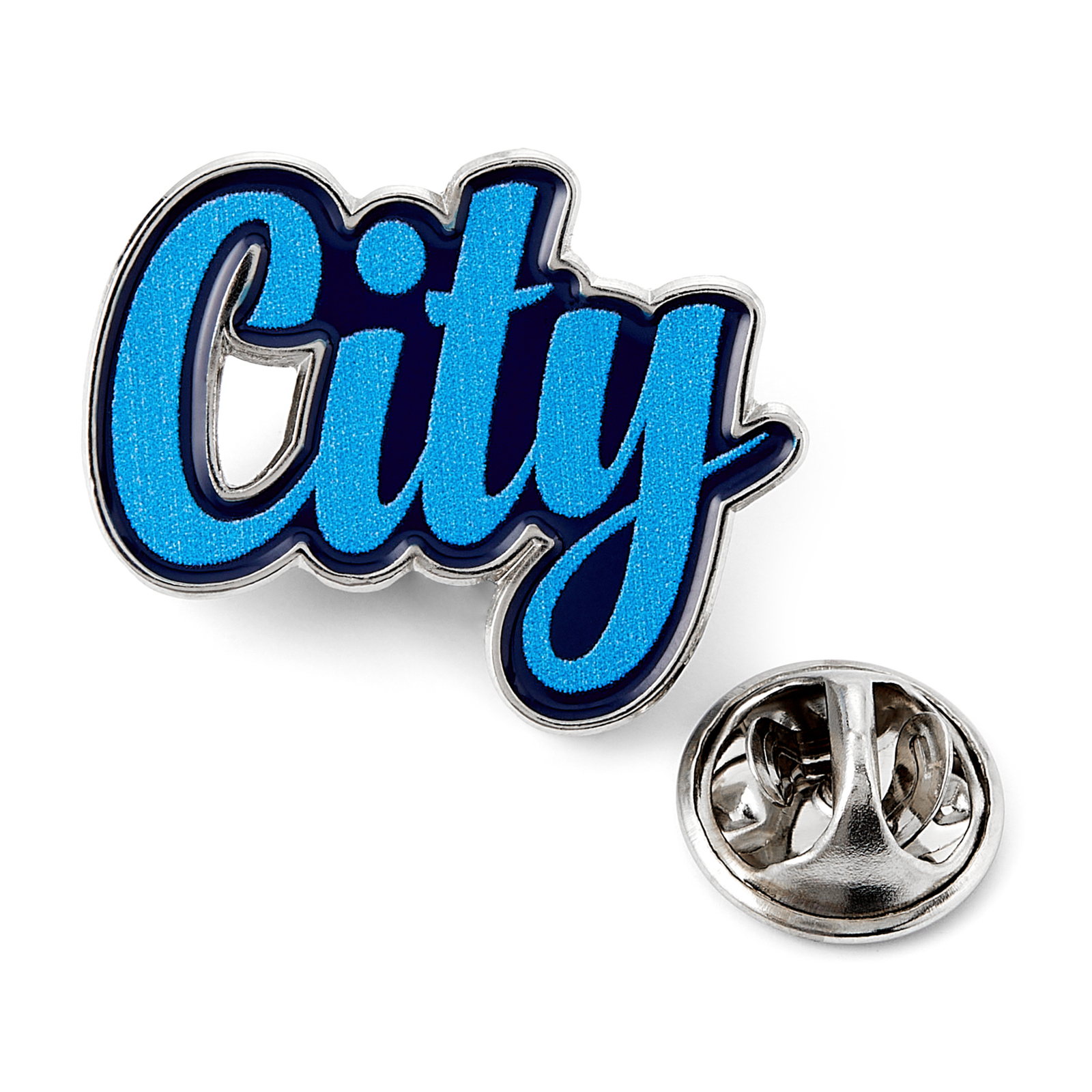 Manchester City City Script Pin Badge Official Man City Store
