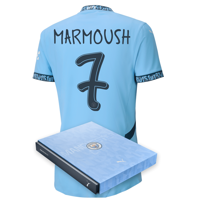 Manchester City Authentic Home Jersey 2024/25 with MARMOUSH 7 printing ...