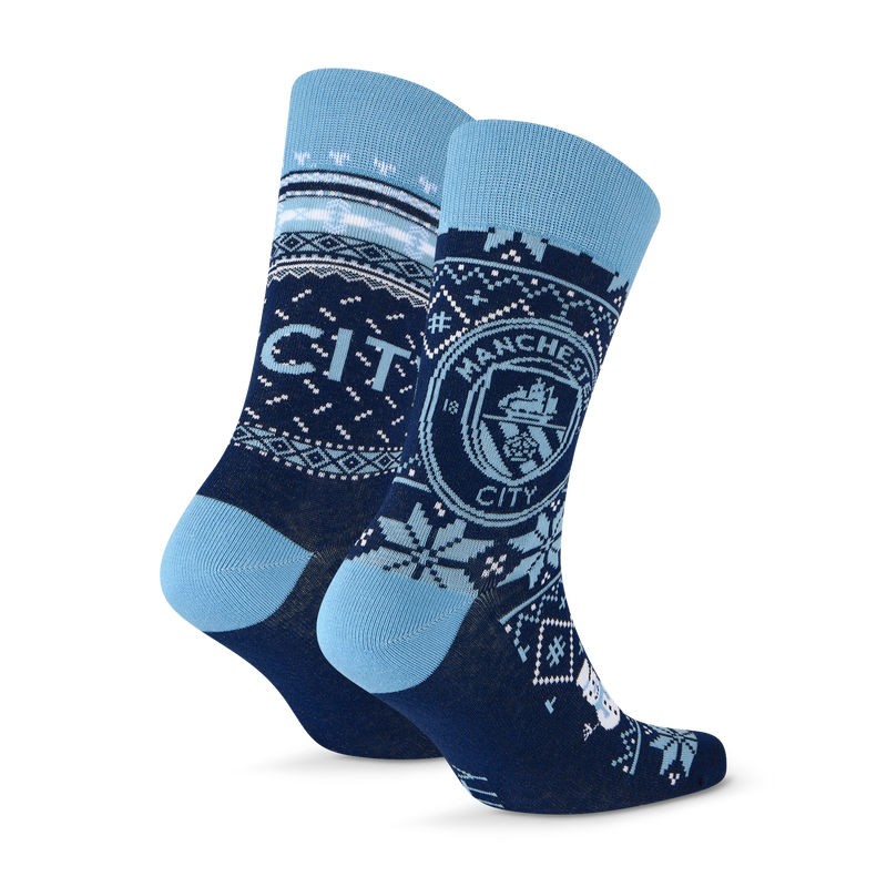 Manchester City 2 Pack Fairisle Socks Official Man City Store