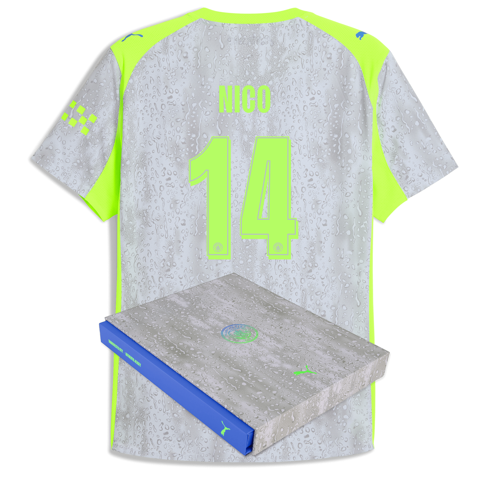 Manchester City Third Authentic Jersey 2025/26 With NICO 14 Printing in ...