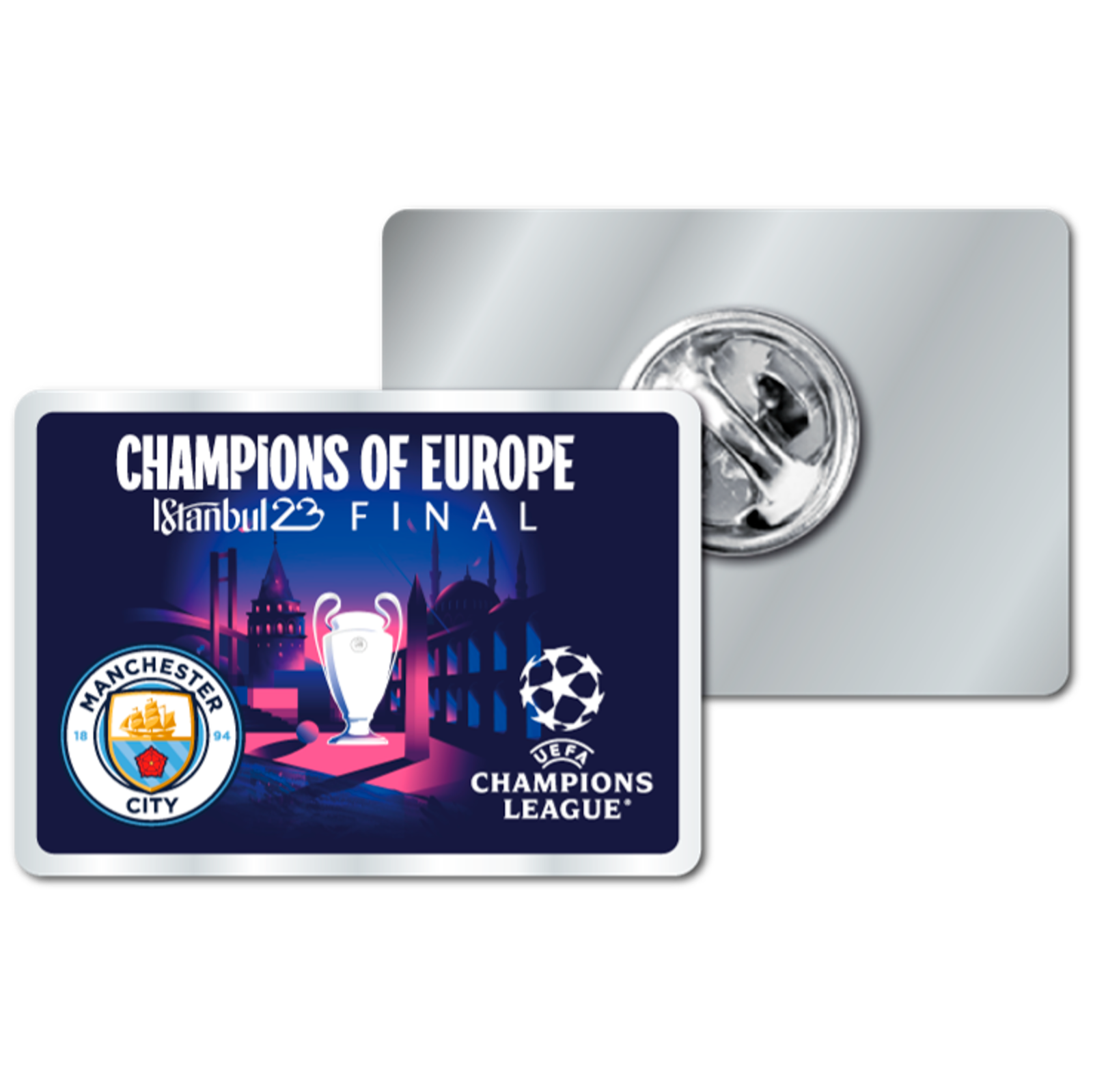 Manchester City UCL Champions Pin Badge | Official Man City Store