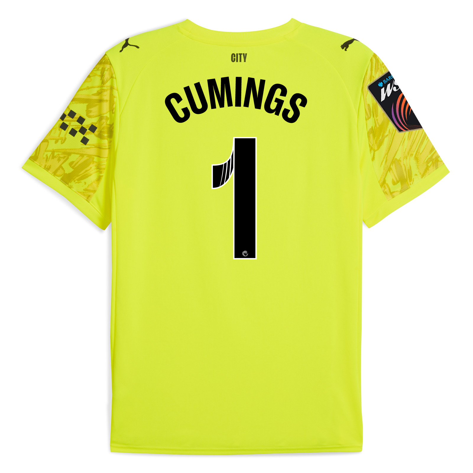 Manchester City Goalkeeper Jersey 2025/26 With CUMINGS 1 Printing ...
