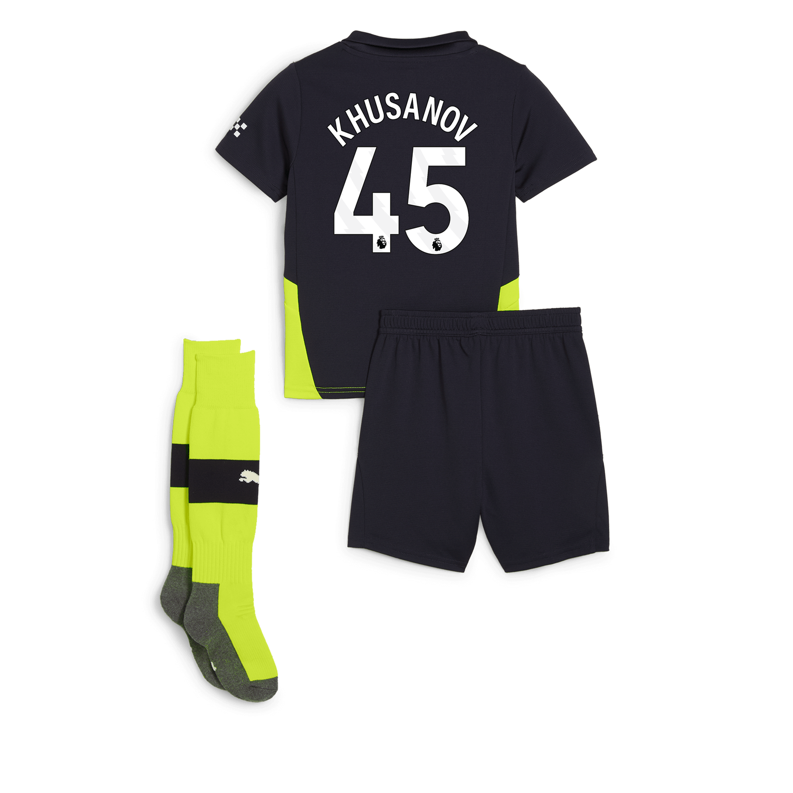 Manchester City Away Mini Kit 2024/25 With KHUSANOV 45 Printing ...