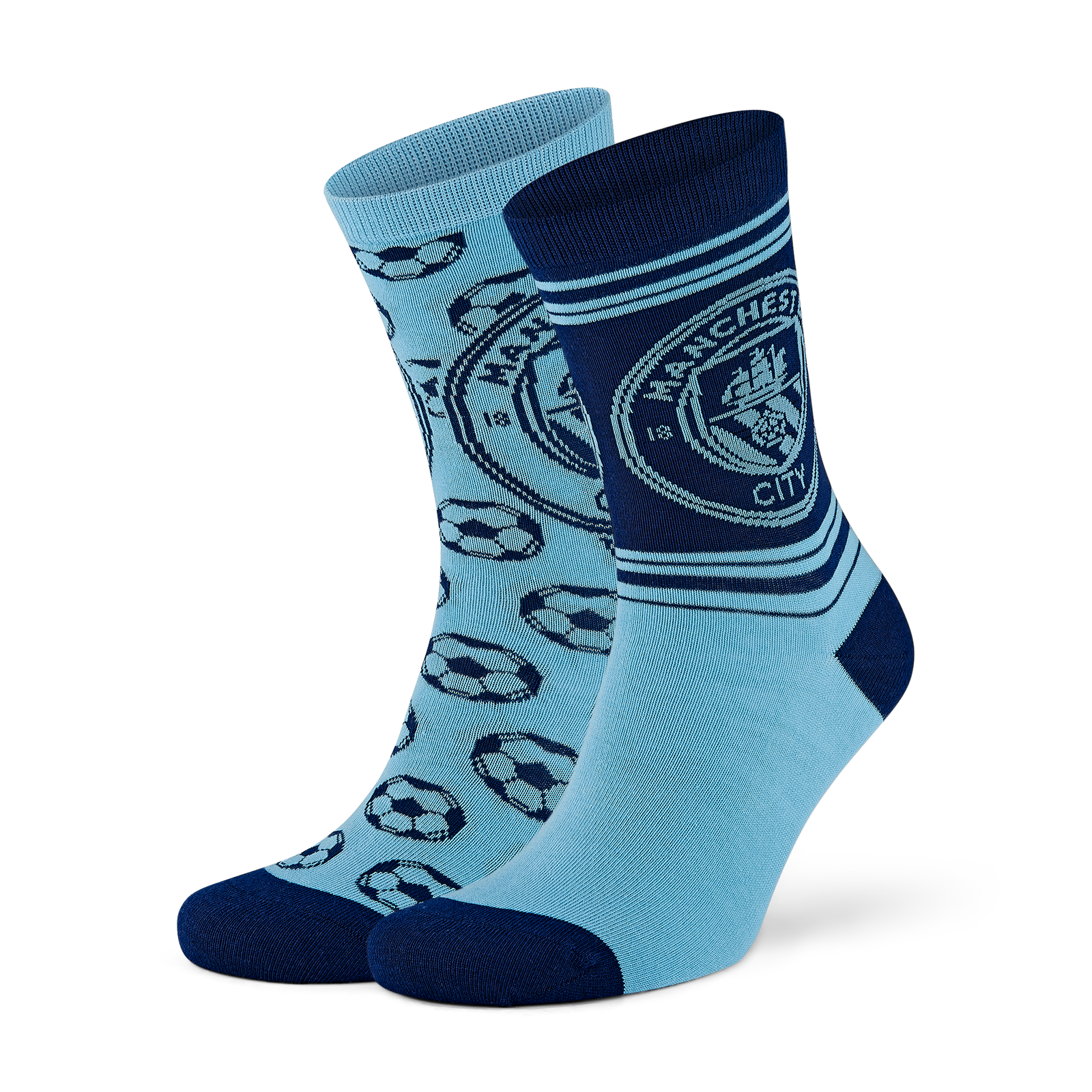 Kids' Manchester City Football Pattern Socks 2 pack | Official Man City ...