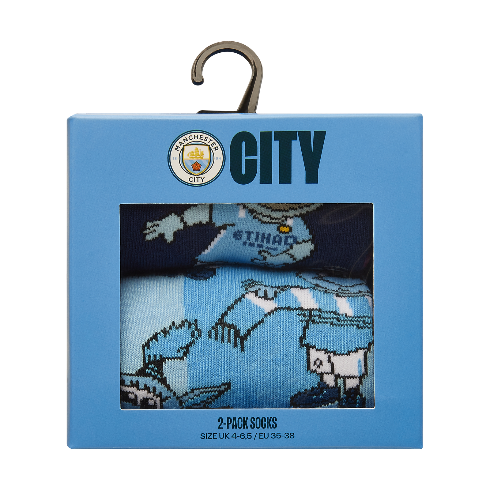 Manchester City Mascot 2 Pack Sock Gift Set | Official Man City Store