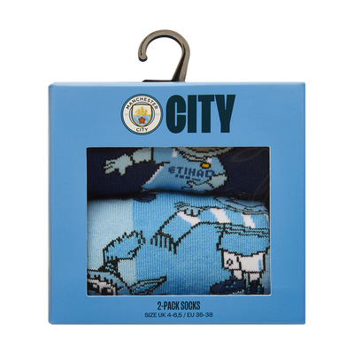 Manchester City Mascot 2 Pack Sock Gift Set | Official Man City Store