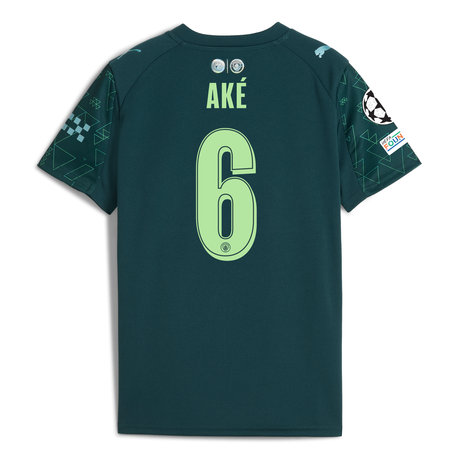 Kids' Manchester City EA SPORTS FC Jersey 2025/26 With AKÉ 6 Printing ...