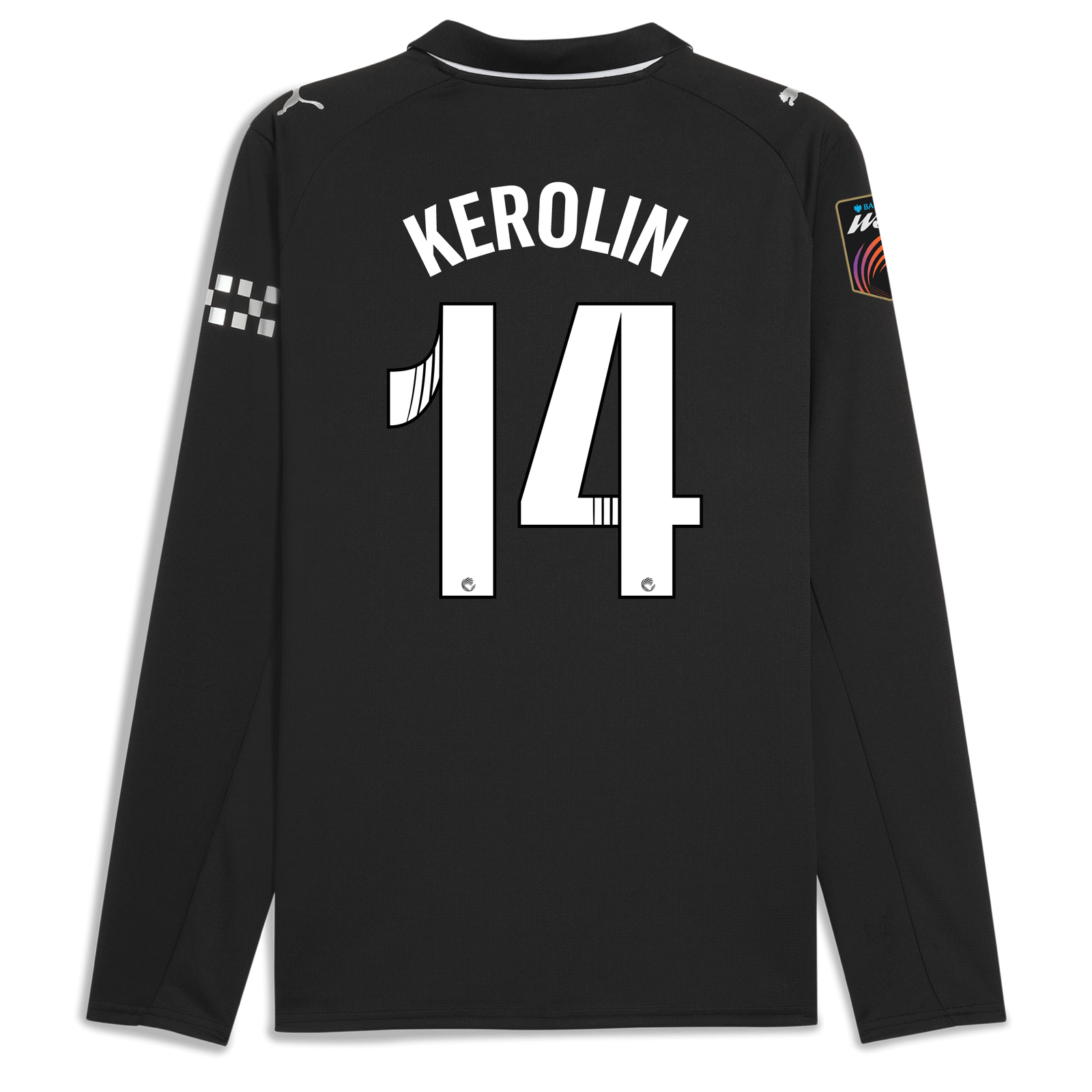 Manchester City Away Jersey 2025/26 Long Sleeve With KEROLIN 14 ...