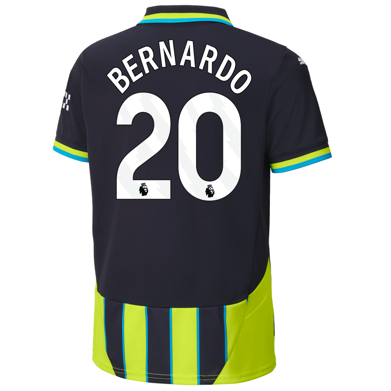 Kids' Manchester City Away Jersey 2024/25 With BERNARDO 20 Printing ...