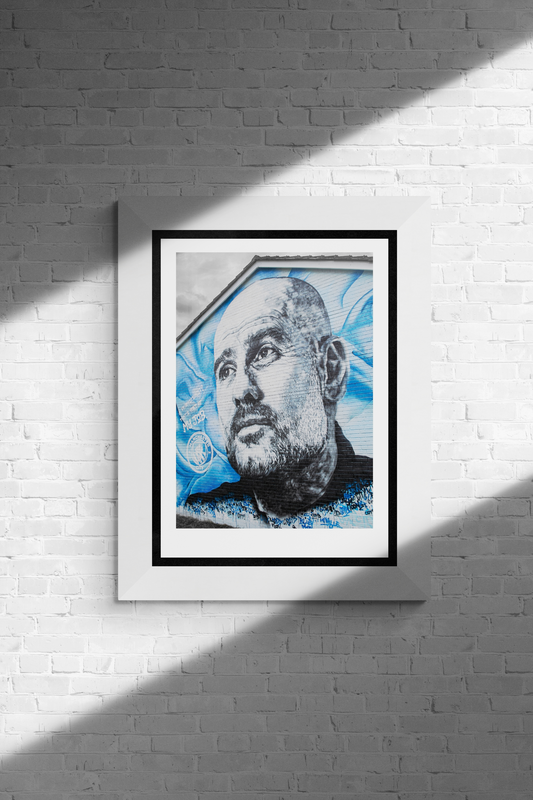 Pep Guardiola Mural A3 Print Limited Edition | Official Man City Store