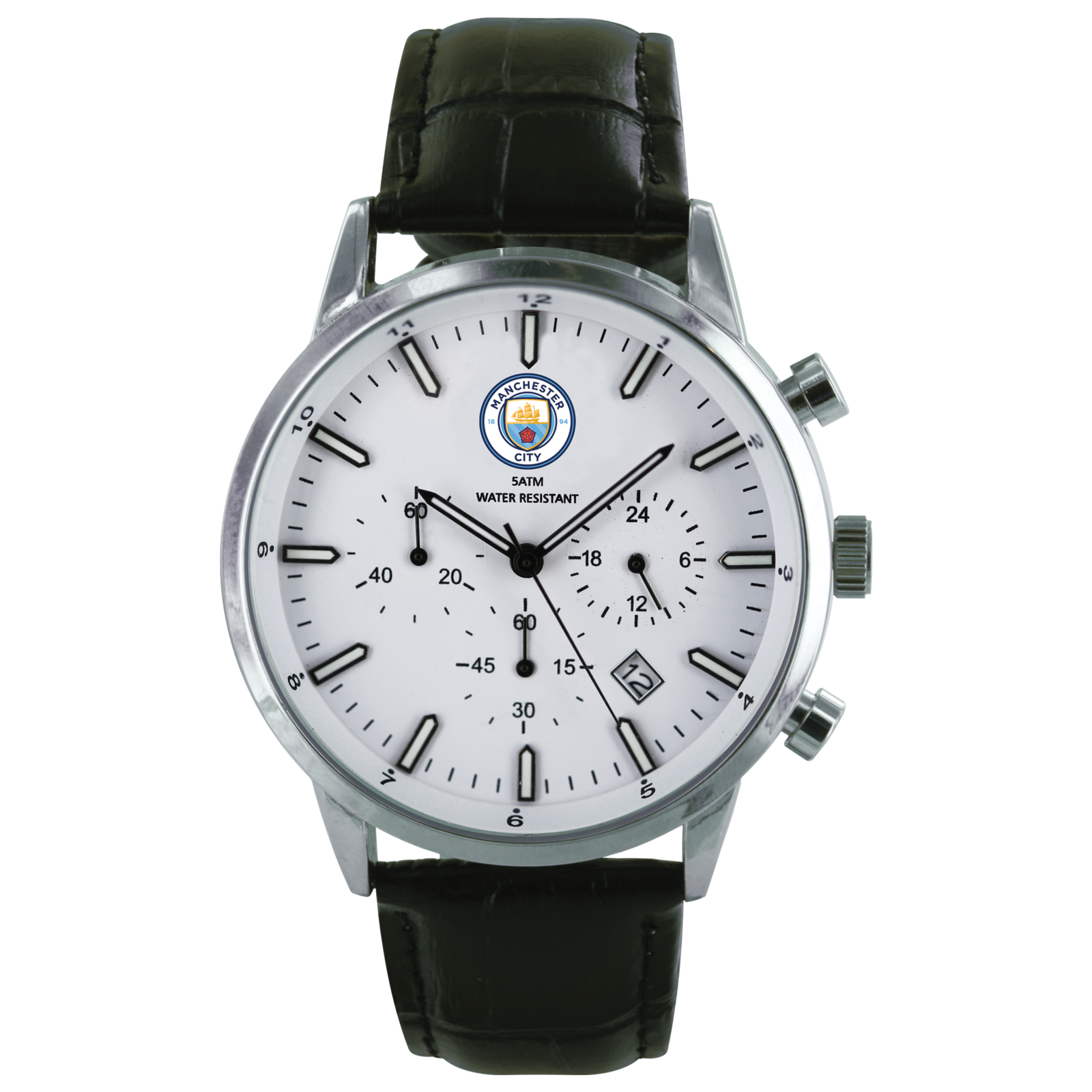 Manchester City Leather Chronograph Watch | Official Man City Store
