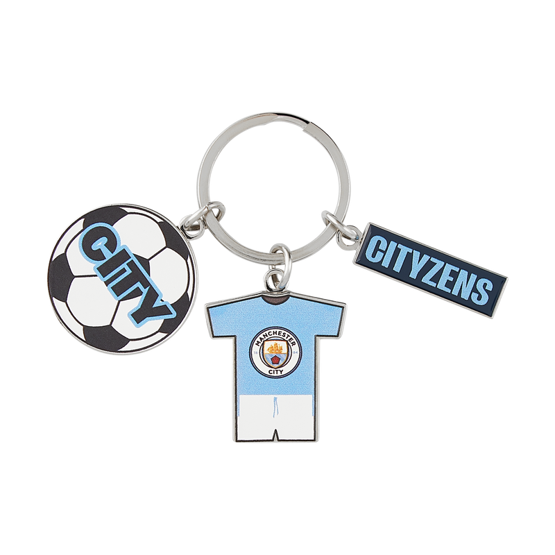 Manchester City 3 Charm Keyring | Official Man City Store