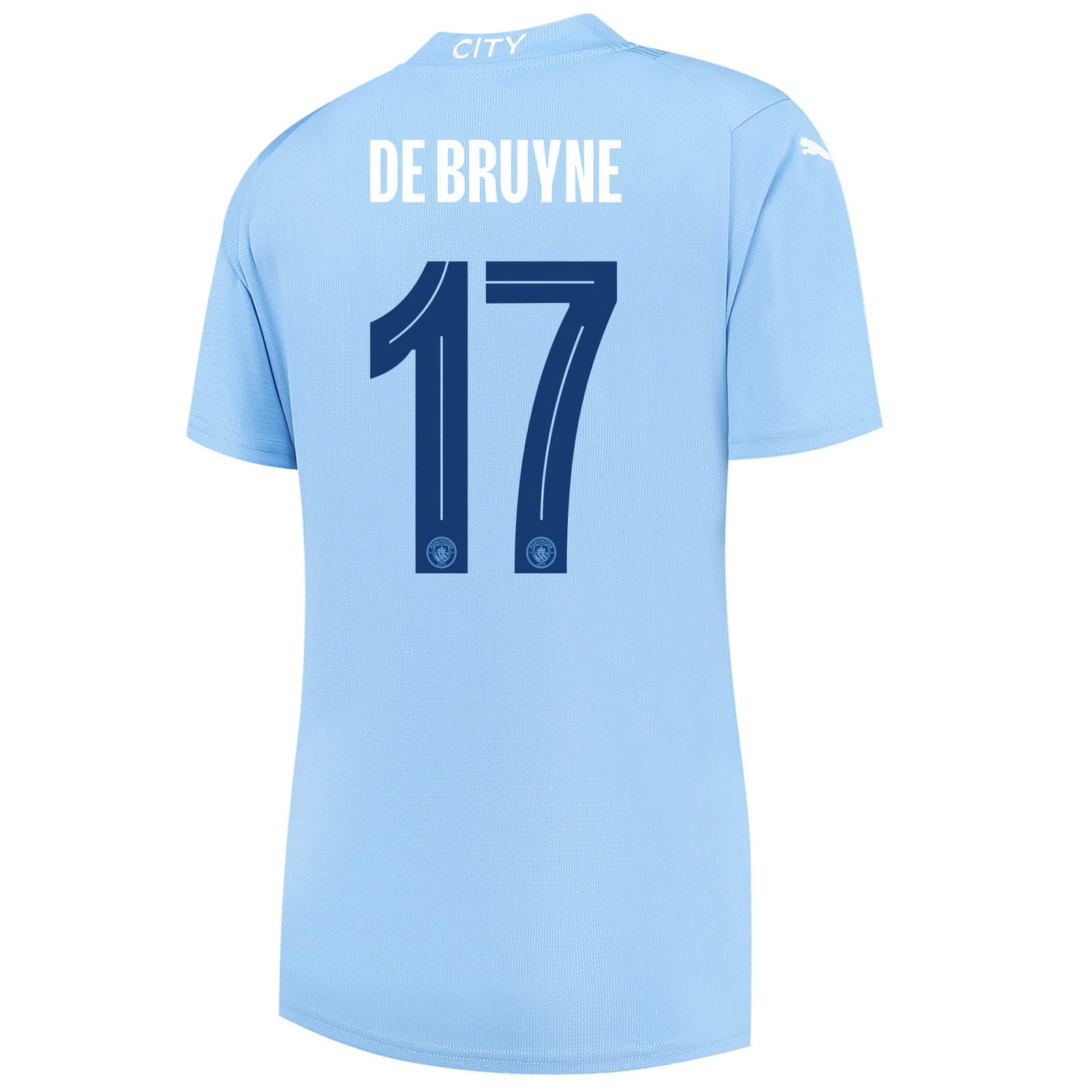 Women's Manchester City Home Jersey 2023/24 with DE BRUYNE 17 printing ...