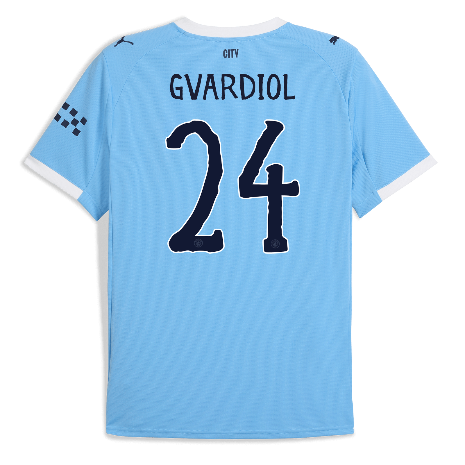 Manchester City Home Jersey 2025/26 With GVARDIOL 24 Printing ...