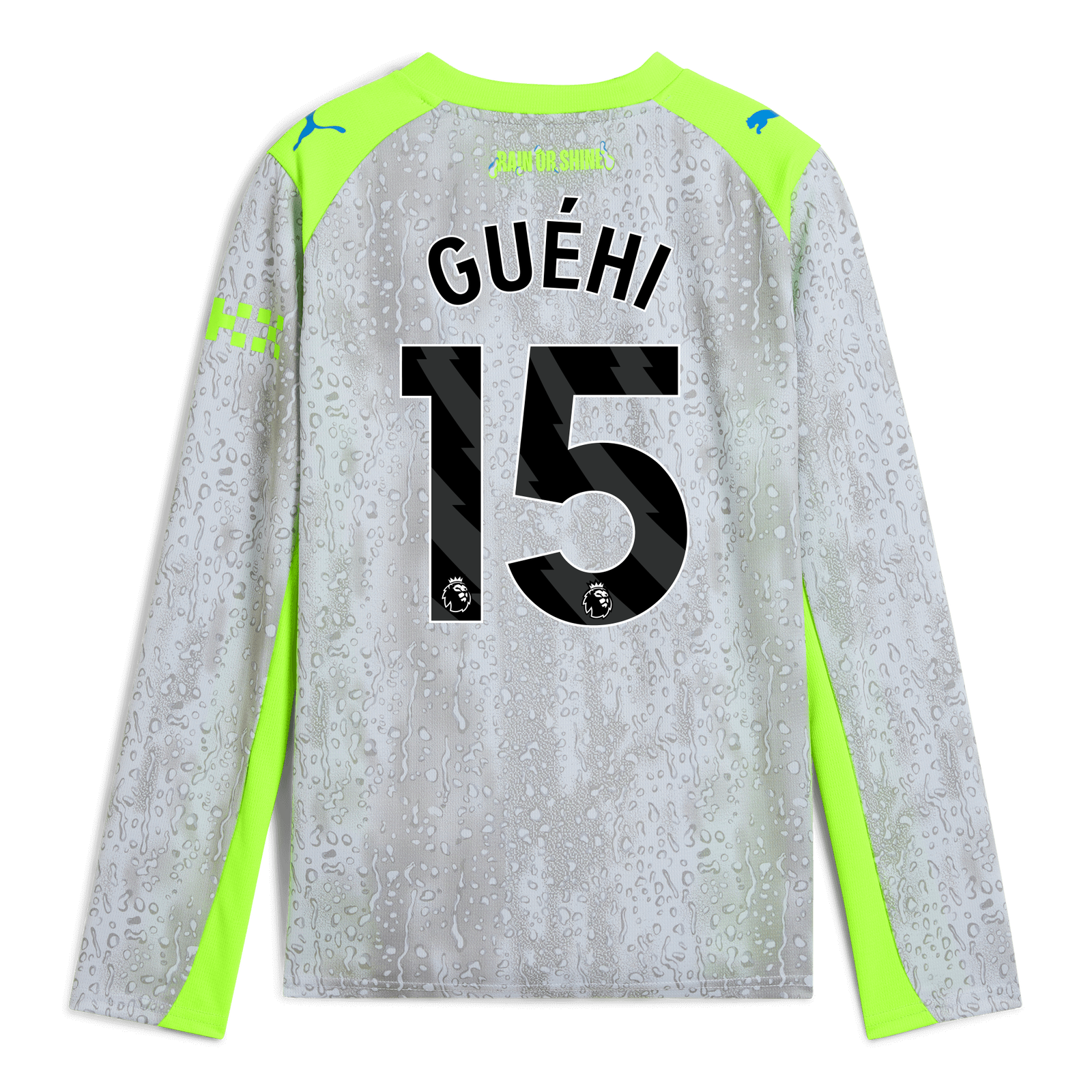 Kids' Manchester City Third Jersey 2025/26 Long Sleeve With GUÉHI 15 ...