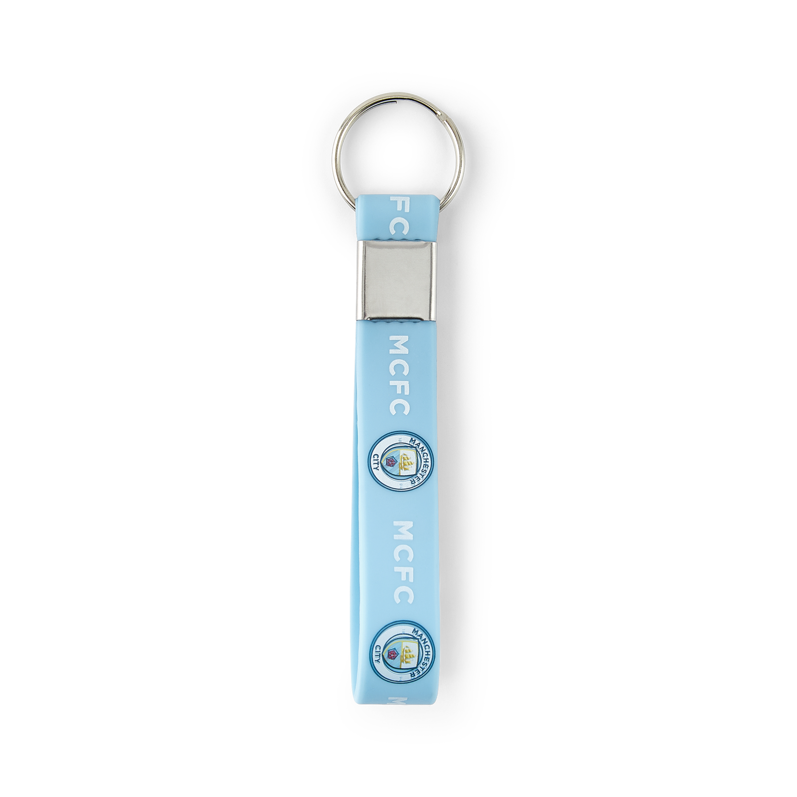 Manchester City Silicone Crest Keyring Official Man City Store