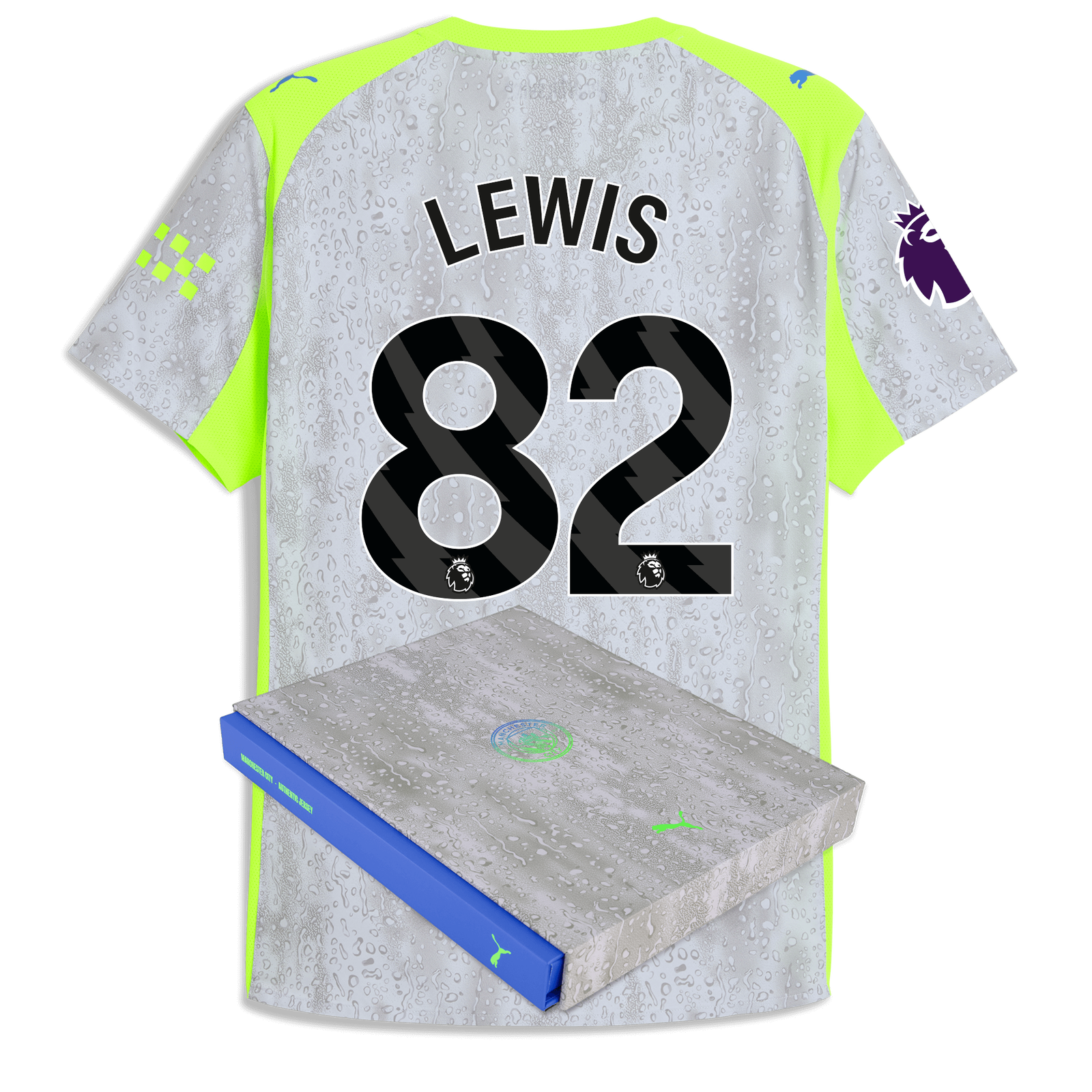 Manchester City Third Authentic Jersey 2025/26 With LEWIS 82 Printing ...
