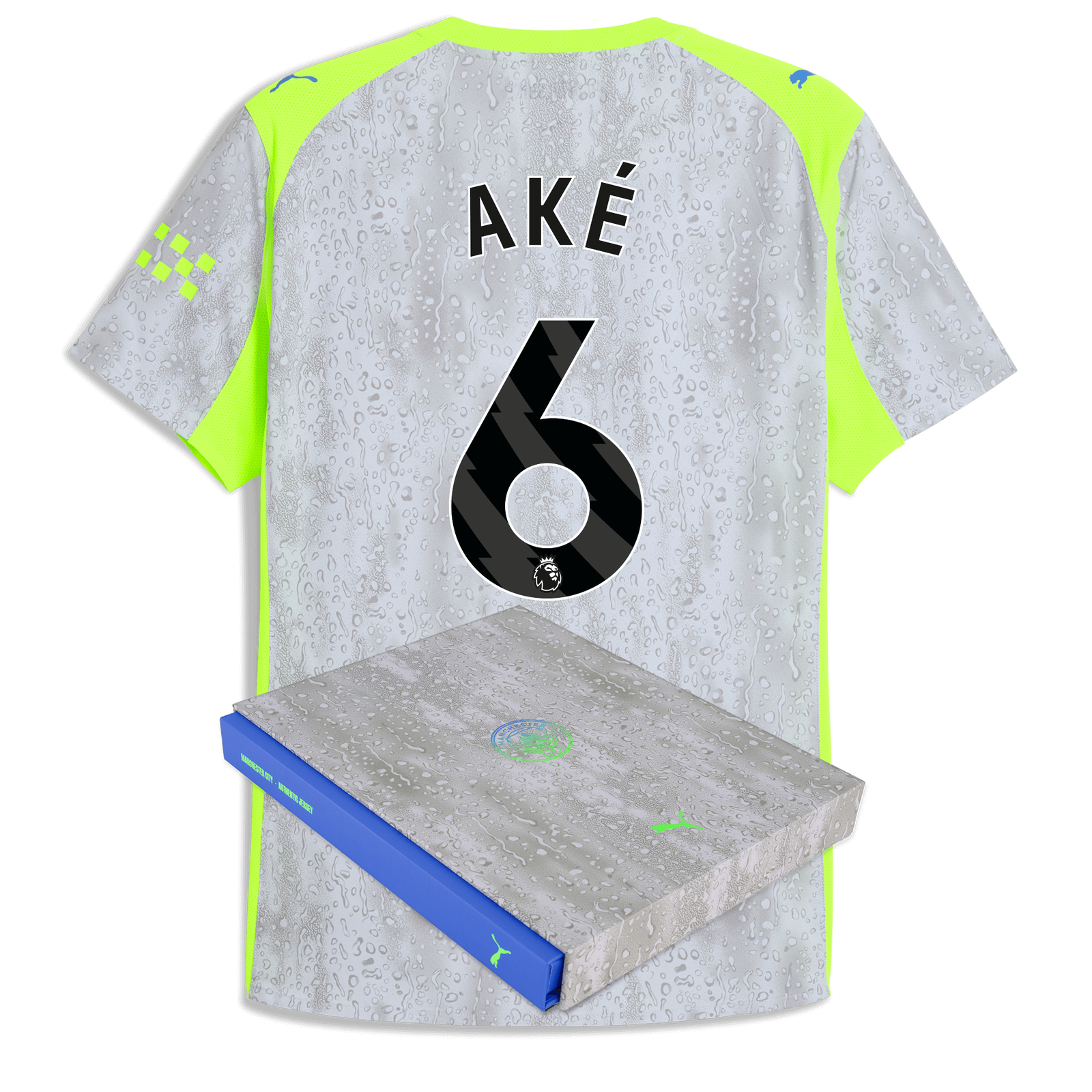 Manchester City Third Authentic Jersey 2025/26 With AKÉ 6 Printing in Gift Box | Official Man ...