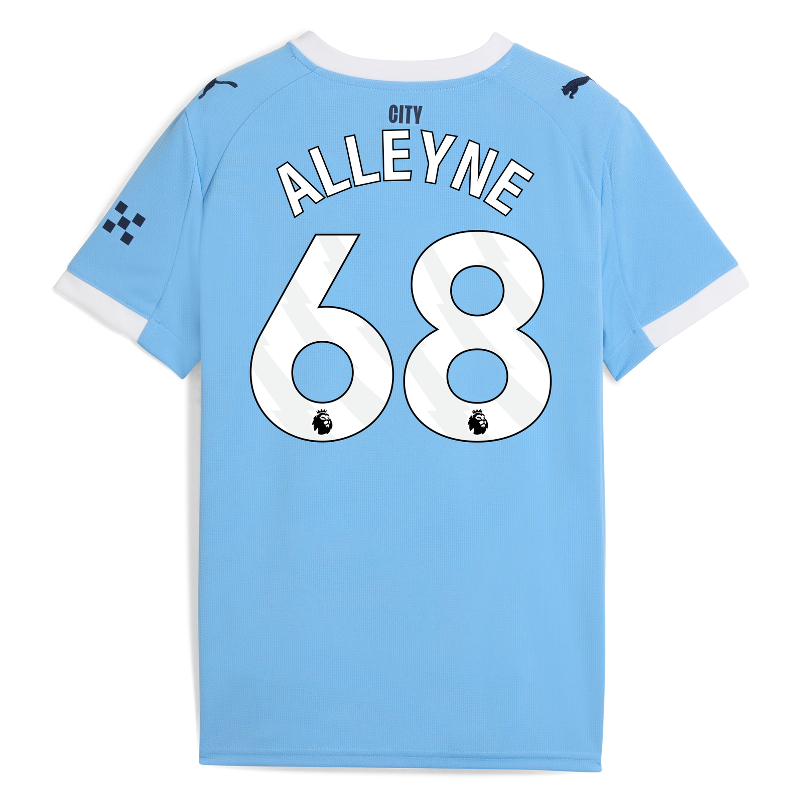 Kids' Manchester City Home Jersey 2025/26 With ALLEYNE 68 Printing ...